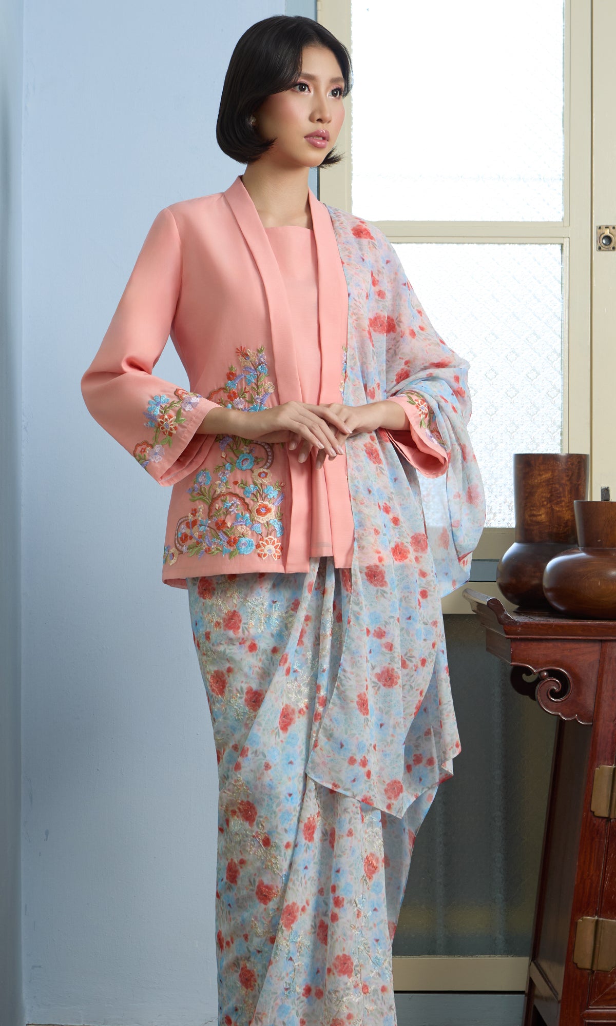 Talisa Kurung in Spice Orange